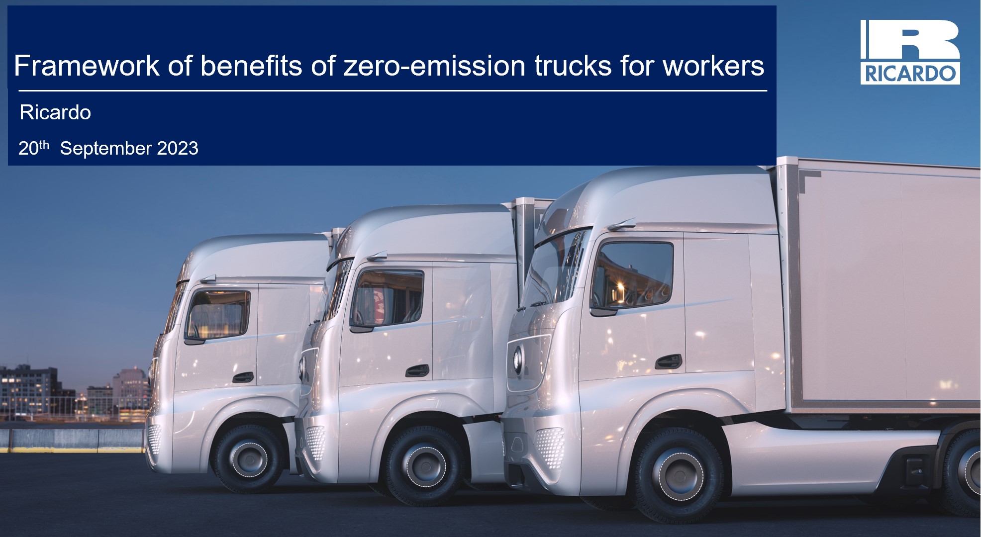 Study: Working conditions of zero-emission trucks' drivers | ECTA